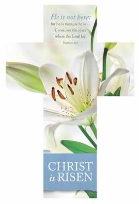 Easter Cross Bookmark: Christ Is Risen, Matthew 28:6 (Pack of 25 only ...